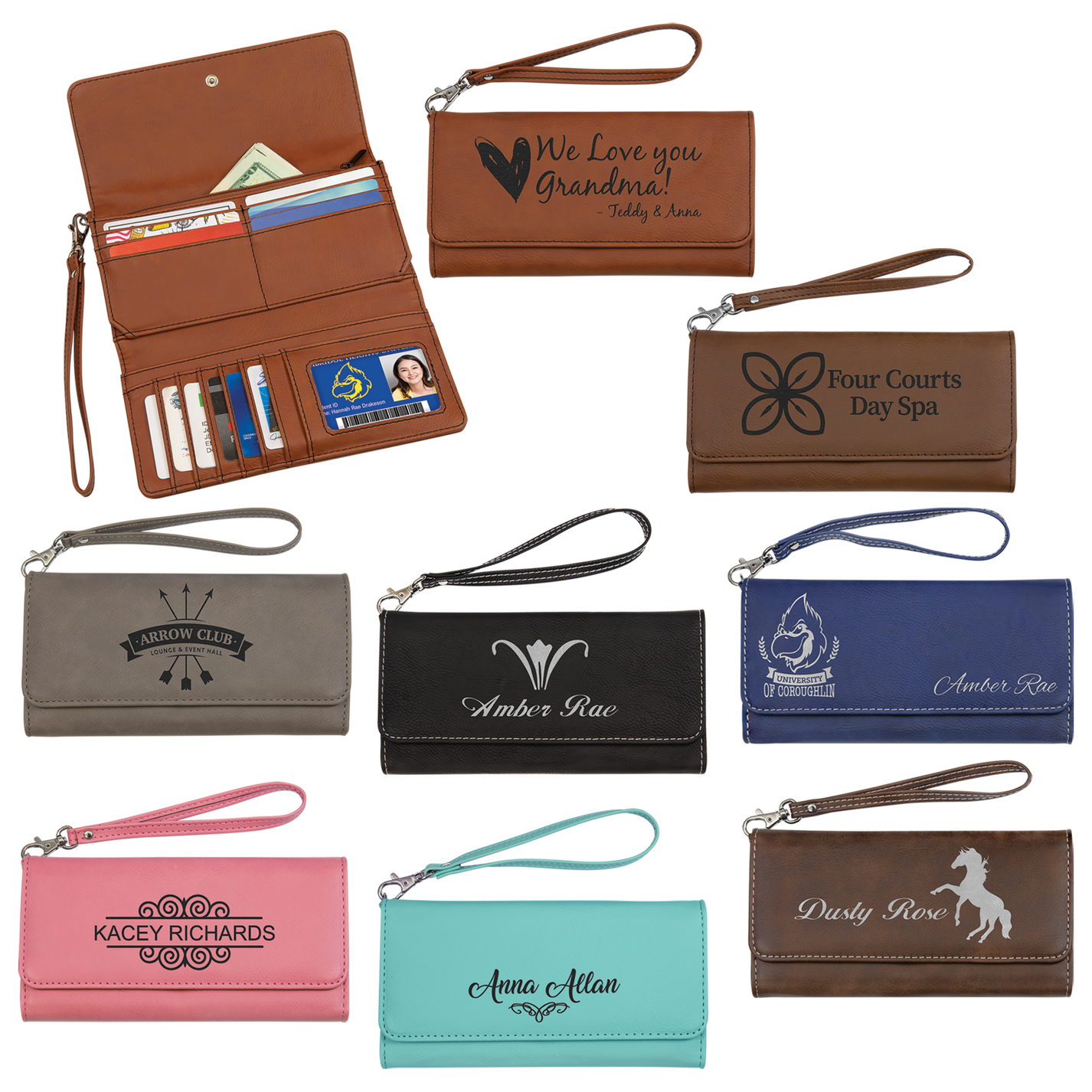 Laserable Leatherette Wallets with Strap – Canada Blanks Wholesale